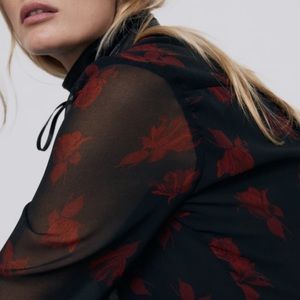Zara | Dresses | Zara Floral Print Ruffled Dress | Poshmark